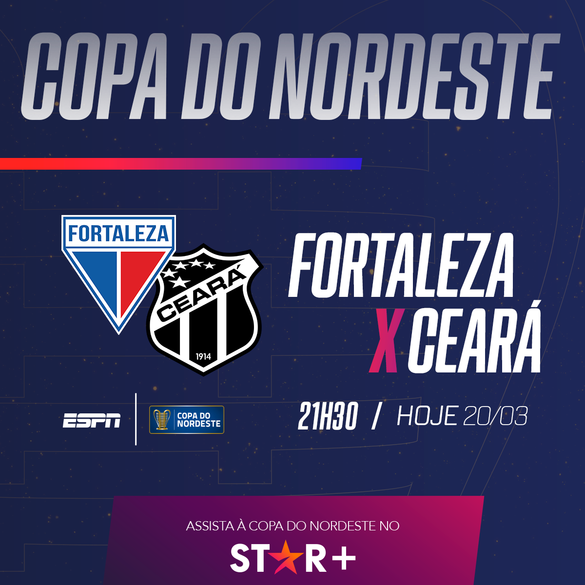 ESPN exibe Fortaleza x Ceará, grande atração da quarta-feira de futebol ...